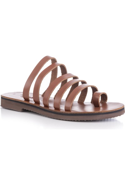 Daphne Sandals Deri Taba Kadın Terlik - 5136 Daphne Sandals Deri Taba Kadın Terlik - 5136