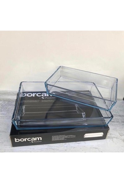 Paşabahçe 2 Adet Paşabahçe Premium Borcam Dikdörtgen Fırın Tepsi 2500 cc - 4350 cc Paşabahçe 2 Adet Paşabahçe Premium Borcam Dikdörtgen Fırın Tepsi 2500 cc - 4350 cc