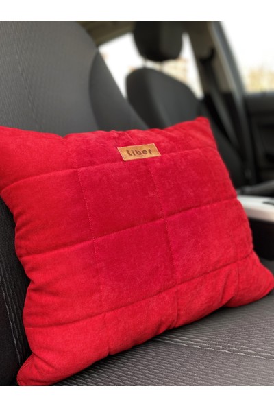 Liber Home Kırmızı Çok Amaçlı Yastık Görünümlü Battaniye