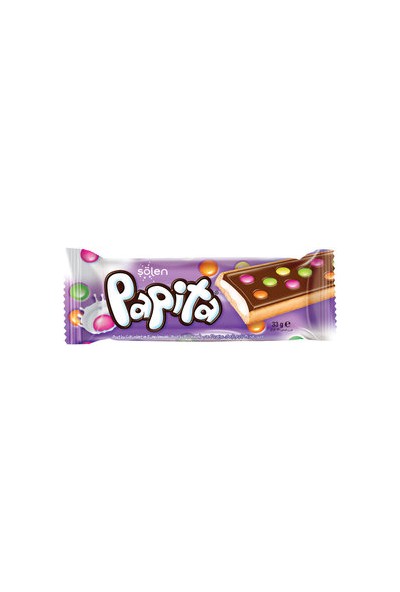 Şölen Papita Sütlü Çikolata Kaplı Sütlü Kremalı Bisküvi 33G * 3 Adet Şölen Papita Sütlü Çikolata Kaplı Sütlü Kremalı Bisküvi 33G * 3 Adet