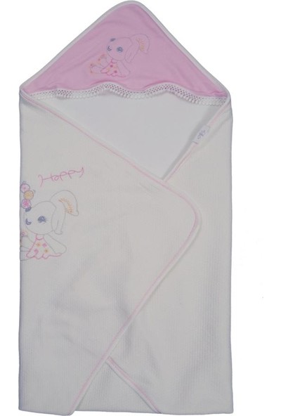 Bebek Battaniyesi Mutlu Tavşan Başlıklı Soft Pembe PS9798 Bebek Battaniyesi Mutlu Tavşan Başlıklı Soft Pembe PS9798