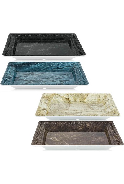 Tria XL Gravürlü Desenli Kare Servis Tabağı 30 x 30 cm Tria XL Gravürlü Desenli Kare Servis Tabağı 30 x 30 cm