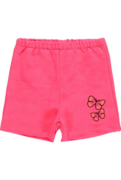 Civil Baby Kız Bebek Şort 6-18 Ay Neon Pembe