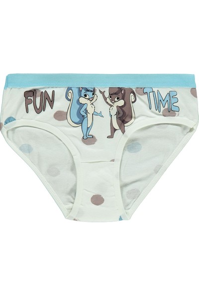 Donella Kız Çocuk Külot 2-10 Yaş Ekru