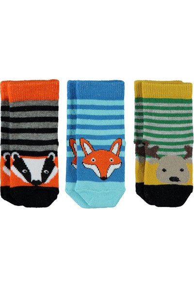 Civil Baby Erkek Bebek 3'lü Çorap Set 0-12 Ay Siyah Civil Baby Erkek Bebek 3'lü Çorap Set 0-12 Ay Siyah