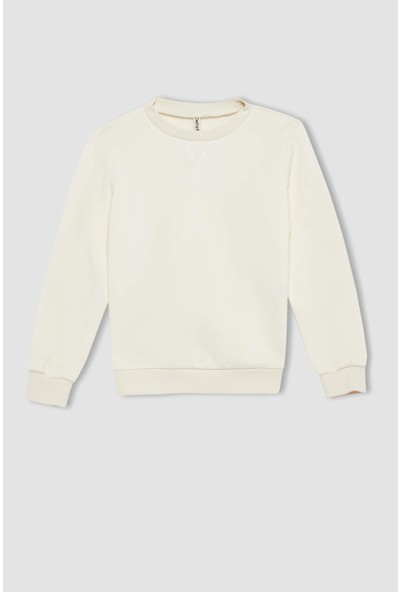 DeFacto Kız Çocuk Regular Fit Kalın Sweatshirt Kumaşı Bisiklet Yaka İçi Yumuşak Tüylü Sweatshirt Y0945A622AU DeFacto Kız Çocuk Regular Fit Kalın Sweatshirt Kumaşı Bisiklet Yaka İçi Yumuşak Tüylü Sweatshirt Y0945A622AU