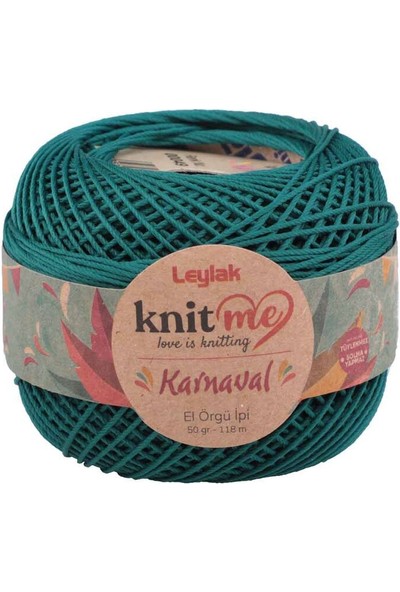 Leylak Knit Me Karnaval El Örgü Ipi Petrol Yeşil 00049 50 Gr.