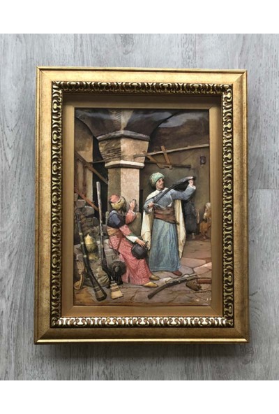 Kağit Rölyef Osman Hamdi Tüccari Ahşap Tablo Kağit Rölyef Osman Hamdi Tüccari Ahşap Tablo