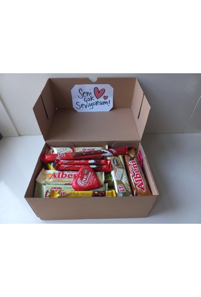 Özel Kutulu Sevgili Çikolata Paketi