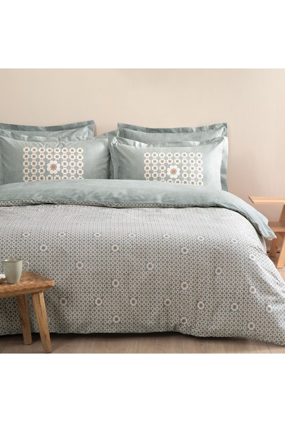 Puffy Amara Çift Kişilik Ranforce Nevresim Takımı - Adaçayı