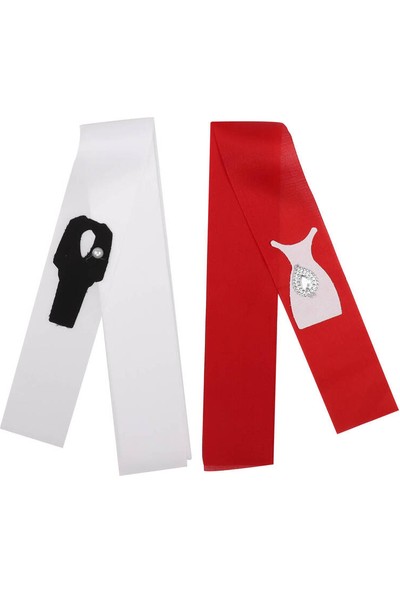 Simisso Gelin Damat Takı Kurdelesi 2'li Simisso Gelin Damat Takı Kurdelesi 2'li