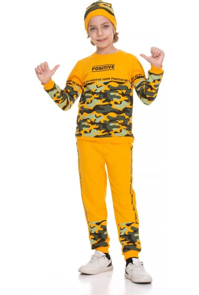 Cici Time Kamuflaj Baskılı Bereli Çocuk Takım