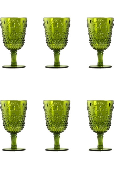 Akrilik Yeşil 6 Lı Ayaklı Bardak Akrilik Yeşil 6 Lı Ayaklı Bardak
