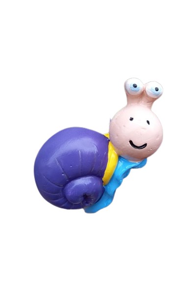 Kaktüslü Bayan Salyangoz Saksı Süsü