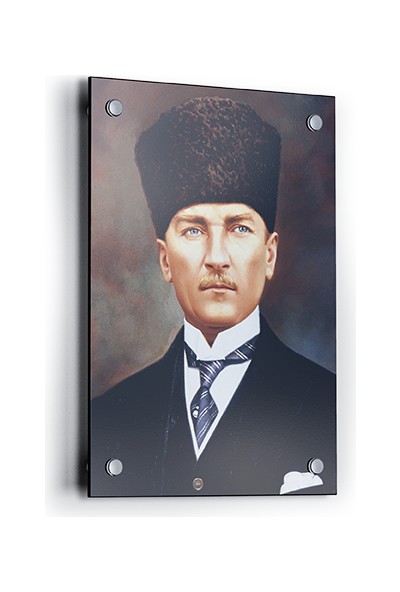 Cam - Fleksi Tablo - Atatürk 35X50 cm - 3 mm Cam - Fleksi Tablo - Atatürk 35X50 cm - 3 mm