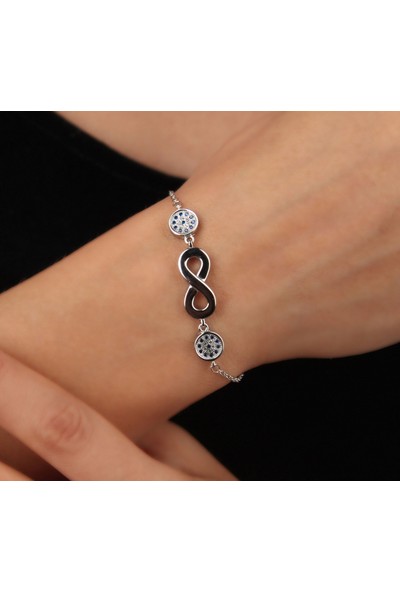 Tahal Kuyumculuk Zincirli Sonsuzluk Gümüş Bileklik