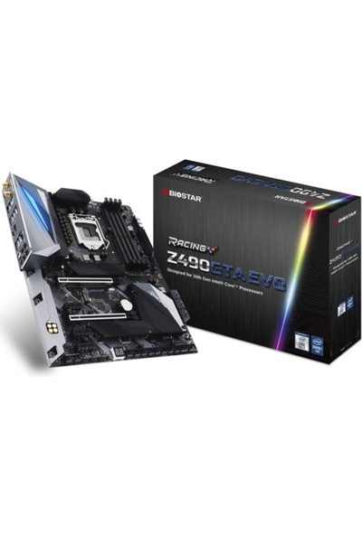 Biostar Racing Anakart Z490GTA Evo Ddr4 4400 LGA1200 Biostar Racing Anakart Z490GTA Evo Ddr4 4400 LGA1200