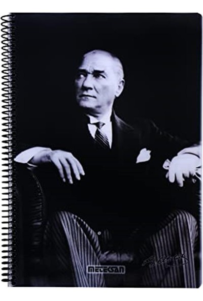 EKS Ticaret Meteksan A4 Atatürk Baskılı Pp Kapaklı Pet Spiralli Defter 100 Yaprak Kareli - 3 EKS Ticaret Meteksan A4 Atatürk Baskılı Pp Kapaklı Pet Spiralli Defter 100 Yaprak Kareli - 3