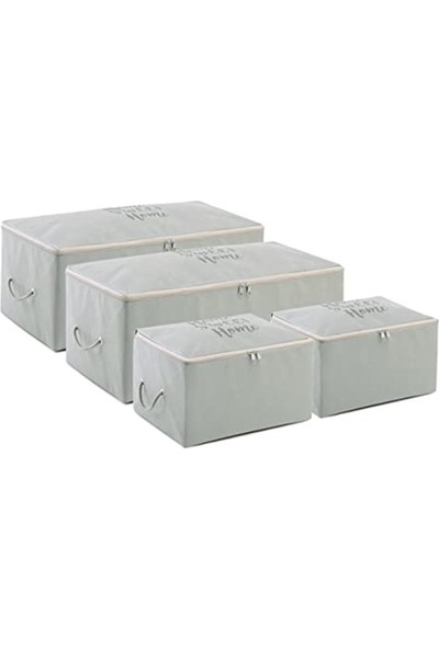 EKS Ticaret Ocean Home 4'lü Gri Renk Baskılı Hurç Set EKS Ticaret Ocean Home 4'lü Gri Renk Baskılı Hurç Set