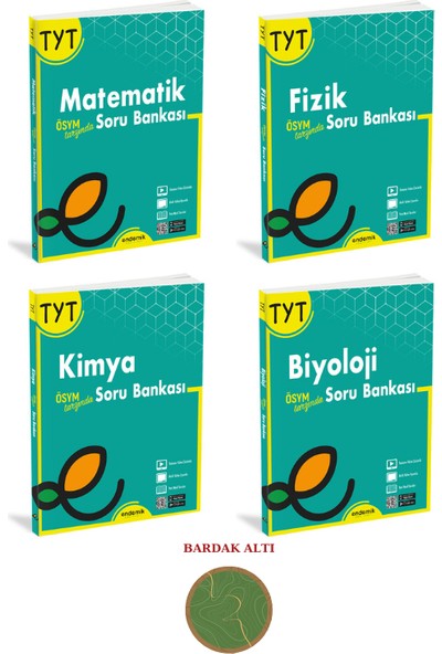 Endemik Yayınları TYT Mat - Fzk - Kim - Bio Set 4 Kitap Endemik Yayınları TYT Mat - Fzk - Kim - Bio Set 4 Kitap