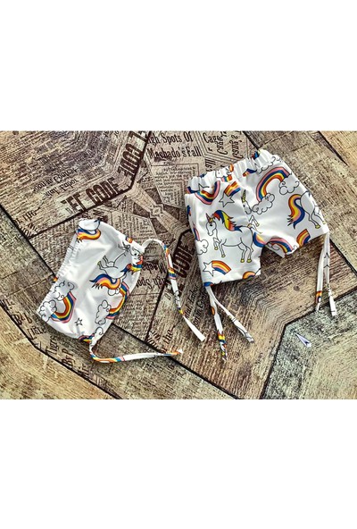 Hopi Kids Çocuk Kız Şortlu Bikini Uni - Beyaz - 7-8 Yaş