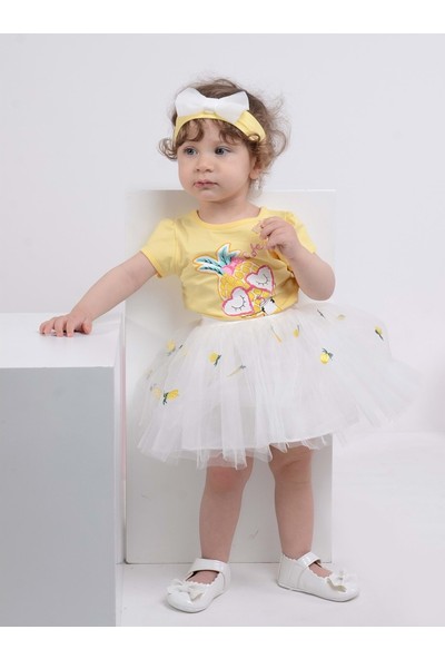 0253 Bebek Kız Takım Serkon - Sarı - 18-24 Ay 0253 Bebek Kız Takım Serkon - Sarı - 18-24 Ay