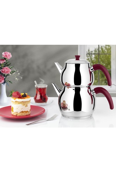 Lines Küre Soft Kulp Çelik Çaydanlık - Orta Boy Lines Küre Soft Kulp Çelik Çaydanlık - Orta Boy