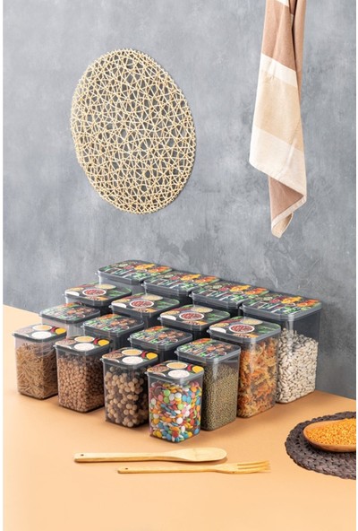 16LI Mono Erzak Saklama Kabı Jumbo Set 4X(900 Ml, 1400 Ml, 2100 Ml, 3100 Ml) 16LI Mono Erzak Saklama Kabı Jumbo Set 4X(900 Ml, 1400 Ml, 2100 Ml, 3100 Ml)