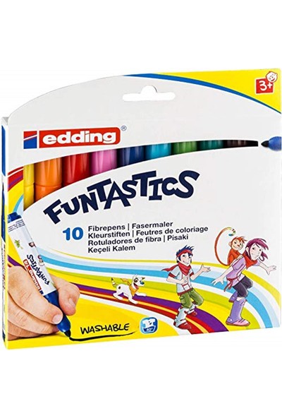 EKS Ticaret Edding 14 Funtastıcs Çocuklar Için Kalın Uçlu Keçeli Kalem 10'lu Set - 2-3 mm Yuvarlak Uç EKS Ticaret Edding 14 Funtastıcs Çocuklar Için Kalın Uçlu Keçeli Kalem 10'lu Set - 2-3 mm Yuvarlak Uç