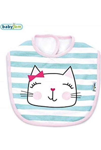 EKS Ticaret Babyjem Çizgili Baskılı Önlük Yeşil