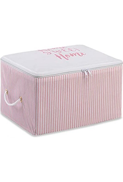 EKS Ticaret Ocean Home Küçük Boy Pembe Çizgilibaskılı Hurç 30X22X18 EKS Ticaret Ocean Home Küçük Boy Pembe Çizgilibaskılı Hurç 30X22X18