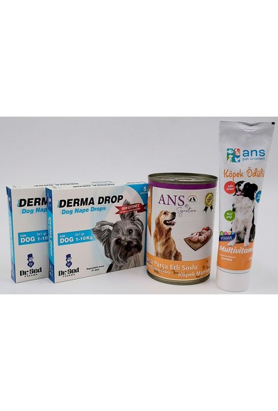 Dr. Sed Dr Sed Pharma Derma 1-10 kg Köpek Dış Parazit Damla 2 Paket + 400 gr Konserve + Multivitamin Dr. Sed Dr Sed Pharma Derma 1-10 kg Köpek Dış Parazit Damla 2 Paket + 400 gr Konserve + Multivitamin