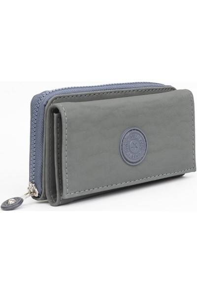 Bayana Gri Klınkır Kumaş Kullanışlı Kadın Cüzdanı Bayana Gri Klınkır Kumaş Kullanışlı Kadın Cüzdanı