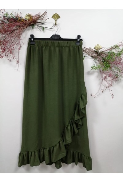 Afili Haki Beli Lastikli Fırfırlı Aerobin Etek
