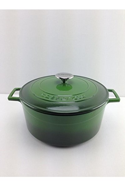 EKS Ticaret Lava Metal Döküm Yuvarlak Tencere, 28 cm