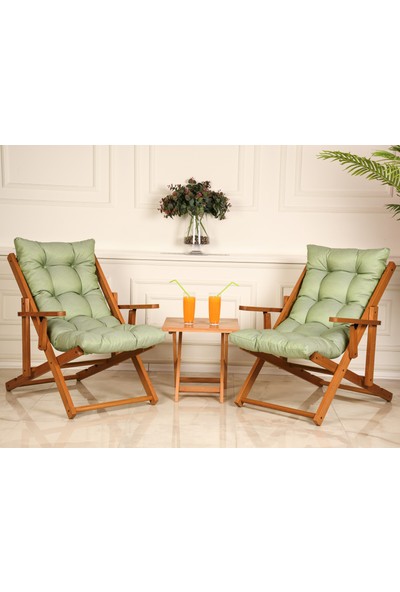 Cms Sandalye Ahşap Katlanır 2 Adet Şezlong ve Sehpa Takımı Cms Sandalye Ahşap Katlanır 2 Adet Şezlong ve Sehpa Takımı