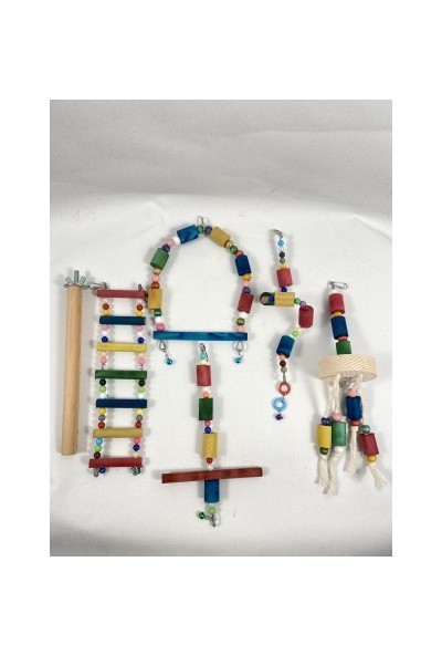 Notre Monde Pet Notremondepet Ahşap Bloklu Kuş Oyuncak Seti 6’lı Notre Monde Pet Notremondepet Ahşap Bloklu Kuş Oyuncak Seti 6’lı