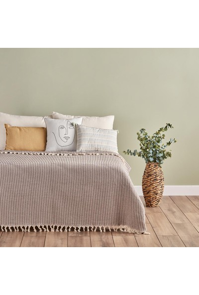 Bella Maison Nature çift kişilik yatak örtüsü vizon Bella Maison Nature çift kişilik yatak örtüsü vizon