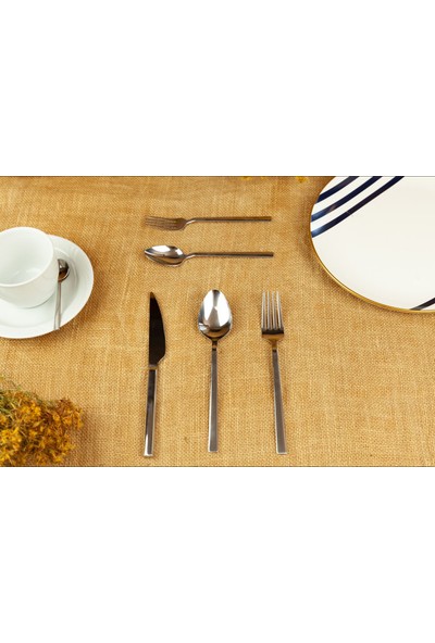 Mia Padella Sahra 36 Parça Çatal Kaşık Bıçak Takımı Mia Padella Sahra 36 Parça Çatal Kaşık Bıçak Takımı