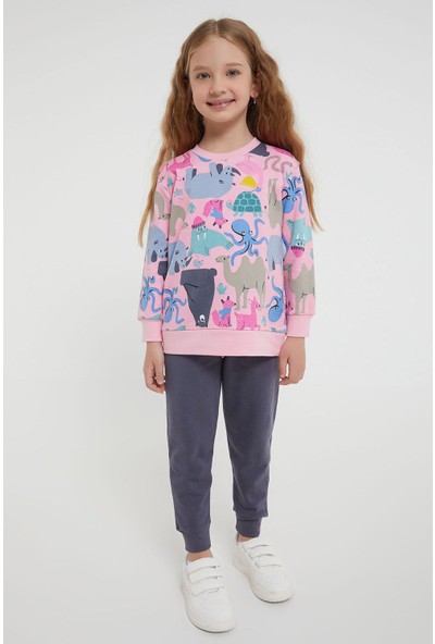 Rolypoly Animals Pembe Kız Çocuk Eşofman Takım