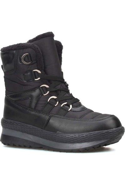 Aleza Shoes Su Geçirmez Siyah Kadın Kar Botu