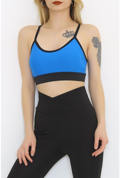 Efektif Mağaza Ip Askılı Sporcu Büstiyer Açıkmavi - 9021.125.