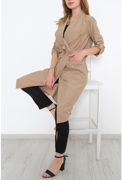 Efektif Mağaza Kemerli Kimono Vizon - 9853.180. Efektif Mağaza Kemerli Kimono Vizon - 9853.180.