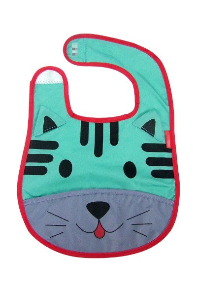 Artspot Kedi Desenli Bebek Önlüğü - Yeşil (Yurt Dışından)