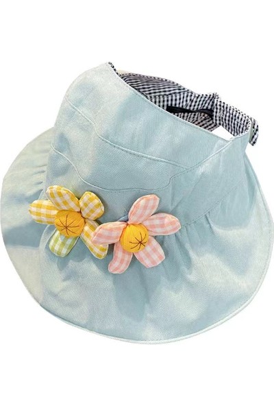 Artspot Çiçek Detaylı Ocuk Şapka - Mavi (Yurt Dışından)