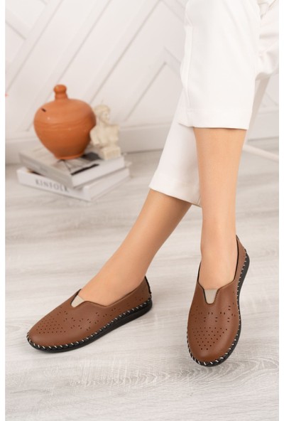Ortapedik Pedli Taba Kadın Ayakkabı