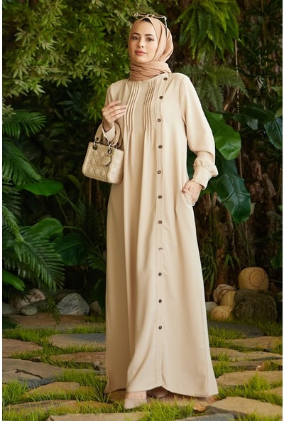 Neways Yandan Düğmeli Ferace Açık Bej Neways 6508 Neways Yandan Düğmeli Ferace Açık Bej Neways 6508