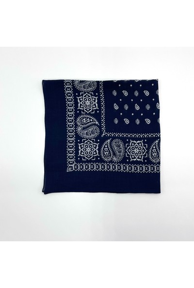 Naz Ipek Etnik Desenli Pamuklu Bandana Fular 50X50