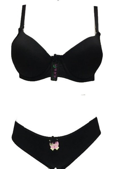 Ebru Silikonlu Destekli Mikro Tulumlu Sütyen-Külot Takım 8055