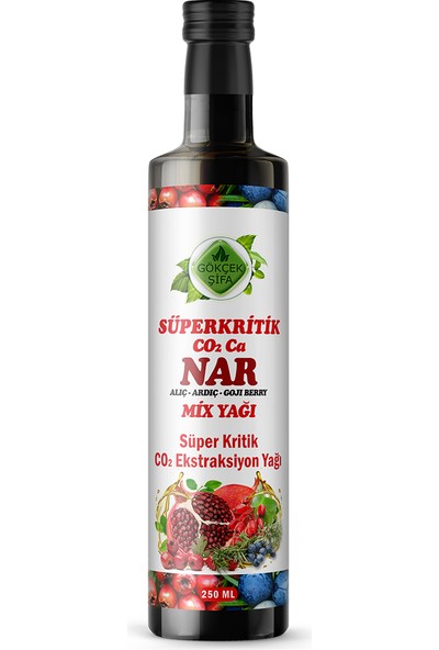 Gökçek Şifa Süperkritik Co2 Ca Nar Mix Yağı 250 Ml.